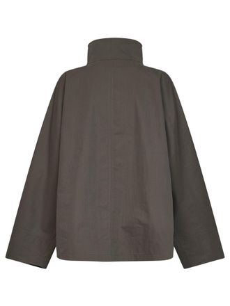 Toteme Womens Jacket, Parachute Canvas, Mud Organic Cotton Bomber Jackets