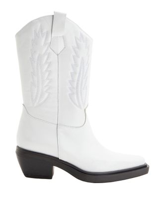 8 by YOOX LEATHER QUILTED WESTERN ANKLE BOOT