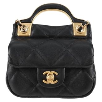 Chanel Pre-owned Lady Handle Flap Card Holder on Chain - - Pre-owned - Damen - Schwarzk - ONE SIZE
