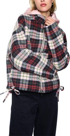 Marc Cain Wendejacke Countryside Calling Premium Damenmode mit Steppkapuze, aus Wollmischung, 2-Wege-Rei&szlig;verschluss
