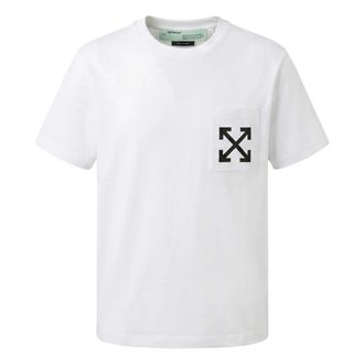 Off-white T-Shirt mit minimalem Logo - - Tops - Herren - Wei&szlig; - M