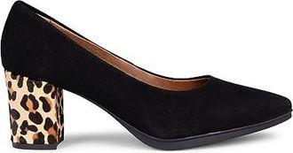 miMaO Urban S Wild -Chaussures Noires en Daim avec Talon Animal Print Léopard, EU 38