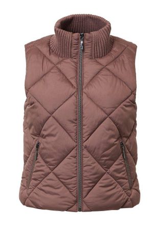 Comma Outdoorjacke Outdoor-Weste Kurze Steppweste mit Ripp-Stehkragen