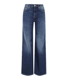 Department Five Weite Bein Blaue Jeans mit Kontrastn&auml;hten - - Jeans - Damen - Blau - W31