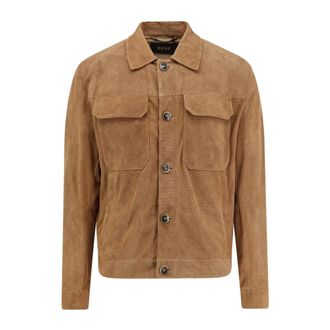 HUGO BOSS Homme, Vestes, Beige, Taille: XL Suede Jacket
