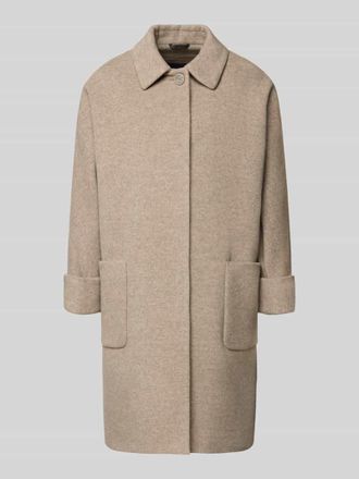 Cinzia Rocca Mantel aus Lanawolle-Mix mit aufgesetzten Taschen