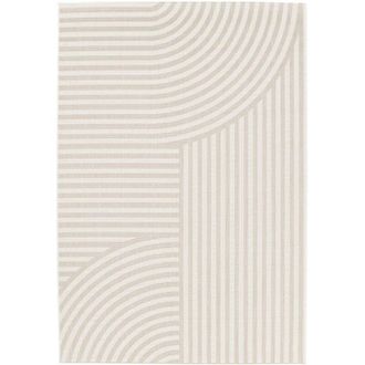 Sweeek Sweeek - Tapis int&eacute;rieur/ext&eacute;rieur motif arches beige, 100% polyester recycl&eacute; 120 x 170 cm