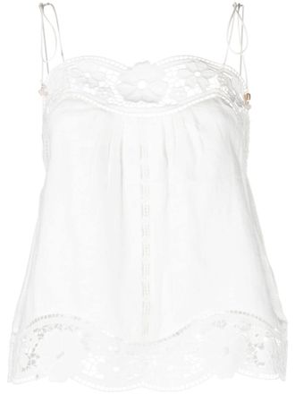 Zimmermann haut August &agrave; broderie anglaise - Blanc