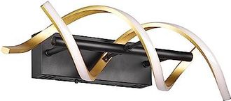 Trio Leuchten LED Wandleuchte Sequence 241810208, Aluminium Messing/Schwarz matt, inkl. 22 Watt LED, Switch Dimmer, Farbwechsel