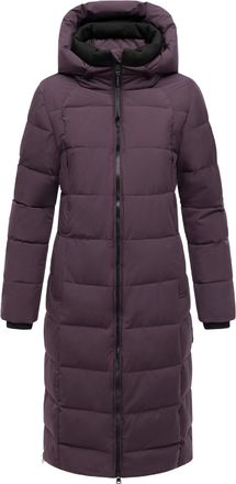 Marikoo Damen Langer Wintermantel warmer Steppmantel Lanitaa XVI Dusty Plum Gr. 4XL