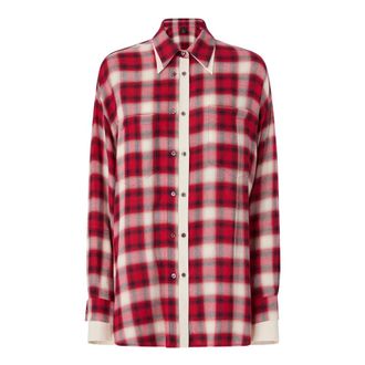 Pinko Pinko, Femme, Blouses et Chemises, Multicolore, Taille: 36 FR Clivia Camicia Tinto Filo Check