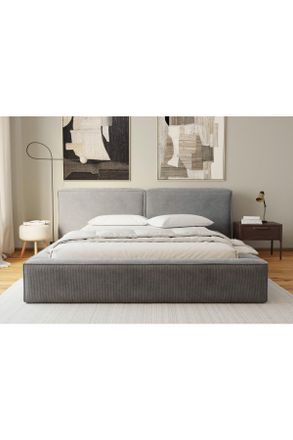 Boxxx Polsterbett, Anthrazit, Holz, Metall, Birke, 180x200 cm, gepolstertes Kopfteil, in verschiedenen Gr&ouml;&szlig;en erh&auml;ltlich, Schlafzimmer, Betten, Polsterbette