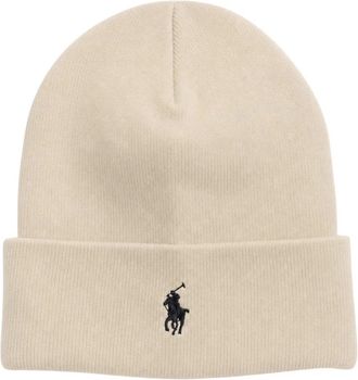 Ralph Lauren Bonnet en maille - Homme - Accessoires - Beige - Taille: ONE Size