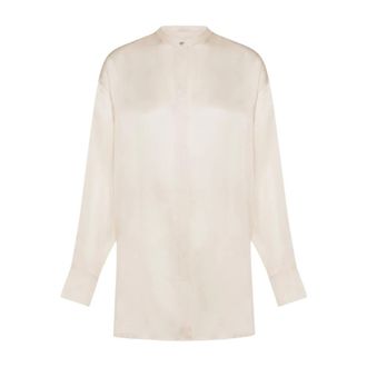 Momoni Camicia Sora in Seta Lavata - - Blouses & Shirts - Damen - Beige - S