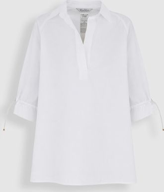Max Mara Blouse Adorni Bianco Ottico