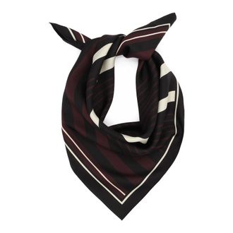 Kazar Foulard en soie de luxe &agrave; rayures irr&eacute;guli&egrave;res - Femme - Accessoires - Noir - Taille: ONE Size