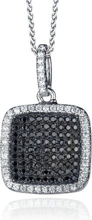 Orphelia Damen-Anhänger mit Kette 925 Silber rhodiniert Zirkonia weiß Brillantschliff - ZH-4879