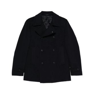 Tagliatore Monaco Zweireihiger Mantel - - Coats - Herren - Blau - M