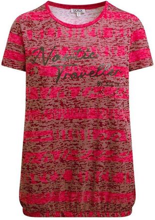soccx Rundhalsshirt mit Gummizug im Saum