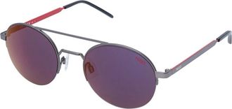 HUGO BOSS Runde Sonnenbrille - - Accessories - Herren - Grau - ONE SIZE