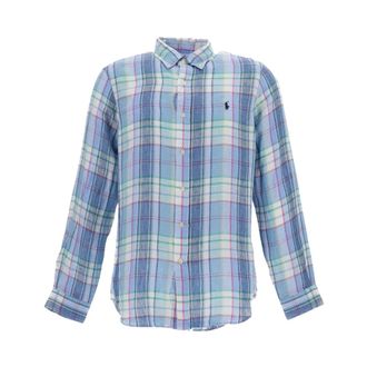 Polo Ralph Lauren Homme, Chemises, Multicolore, Taille: XL Camicia in lino a maniche lunghe