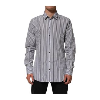 Dolce & Gabbana Stripes Gold Dress Shirt - - Shirts - Herren - Mehrfarbig - 2XL