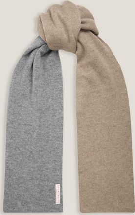 Luca Faloni Schal in Camel-Beige/Grau aus Kaschmir (2-fädig) für Herren