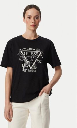 Guess T-Shirt V6YI13 K4301 Schwarz Regular Fit