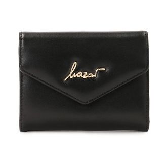 Kazar Femme, Accessoires, Noir, Taille: ONE Size Portefeuille compact en cuir avec rabat &agrave; bouton-pression