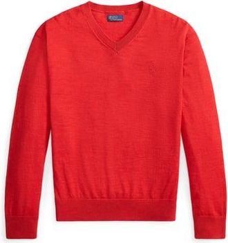 Polo Ralph Lauren Pull &agrave; col v en coton