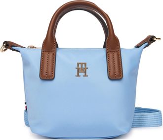 Tommy Hilfiger Handtasche Tommy Hilfiger Popette Micro Tote AW0AW18368 Himmelblau