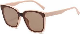 Generic Lunettes De Soleil À Monture Carrée For Hommes Et Femmes, Idéales For Les Vacances La Conduite(Pink)