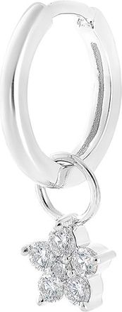 Edenly Ohrring Frische mit Charm in Sternform - Kombination aus 18 Karat Weißgold-Stern und Diamanten