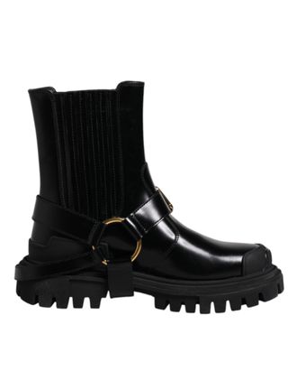 Dolce & Gabbana Leather Stretch Calf Boot - Black