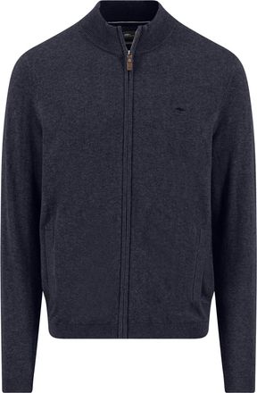 Fynch-Hatton Strickjacke aus Baumwoll-Kaschmir-Mix mit Stehkragen Navy/XL