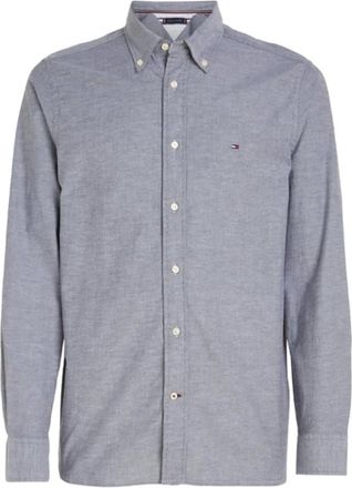 Tommy Jeans Homme, Chemises, Gris, Taille: 2XL Chemise ML Slim Fit - Tommy Jeans