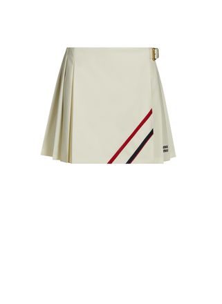 Miu Miu Wollfaltenrock und Mohair - Beige