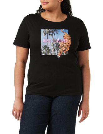 Just Cavalli Damen T-Shirt, 900 Black, L