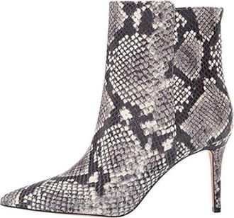 Generic Bottines pour Femmes &agrave; Talon Aiguille et Imprim&eacute; Serpent, Bottes Courtes Sexy &agrave; Bout Pointu et Fermeture &eacute;clair Lat&eacute;rale, Chaussures &eacute;l&eacute;gantes pour So