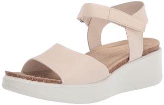 Ecco Ecco Damen FLOWT Wedge Cork Sandal, Limestone, 40 EU