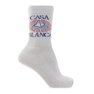 Casablanca Chaussettes Logo Coton - Homme - Sous-v&ecirc;tements - Blanc - Taille: S/M