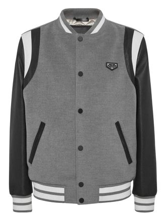Philipp Plein veste bomber à empiècements - Gris