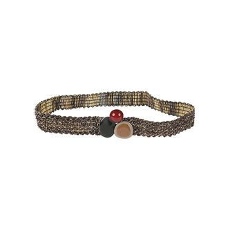 Exquisite J Brauner Raffiag&uuml;rtel - - Accessories - Damen - Braun - L