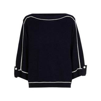 Marie M&eacute;ro Damen, Strickwaren, Blau, LGr&ouml;&szlig;e