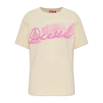 Diesel Femme, Tops, Jaune, Taille: 36 FR T-Shirt T-Normy-Aa3