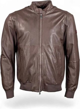 Peuterey Homme, Vestes, Brun, Taille: M Tureia Leather Jacket