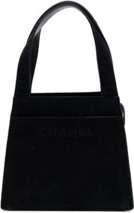 Chanel Sac &agrave; main en daim Pre-owned - Femme - Pre-owned - Noir - Taille: ONE Size