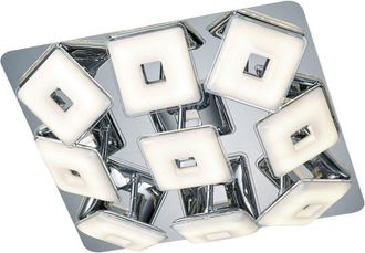 Trio Leuchten 675810906 Pilatus A+, Deckenleuchte, 3,8 W, Integriert, chromfarbig, 40 x 40 x 9 cm