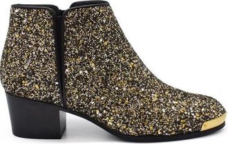 Giuseppe Zanotti Giuseppe Zanotti Stiefel - Pointed-Toe Ankle Boots With Gold Glitter Paillett - Gr. 36 (EU) - in Grau - f&uuml;r Damen
