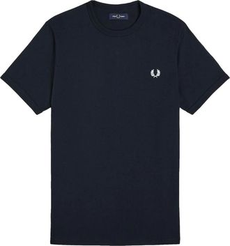 Fred Perry Homme, Tops, Bleu, Taille: S Ringer T-Shirt
